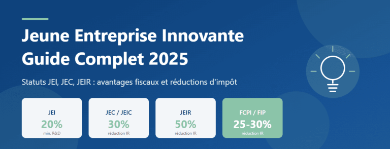 JEI, JEC, JEIR : Guide Complet 2025 et Réductions d'Impôt